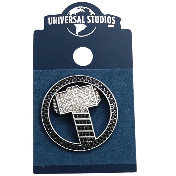 Universal | Other | Universal Studios Marvel Thor Hammer Bling Pin ...